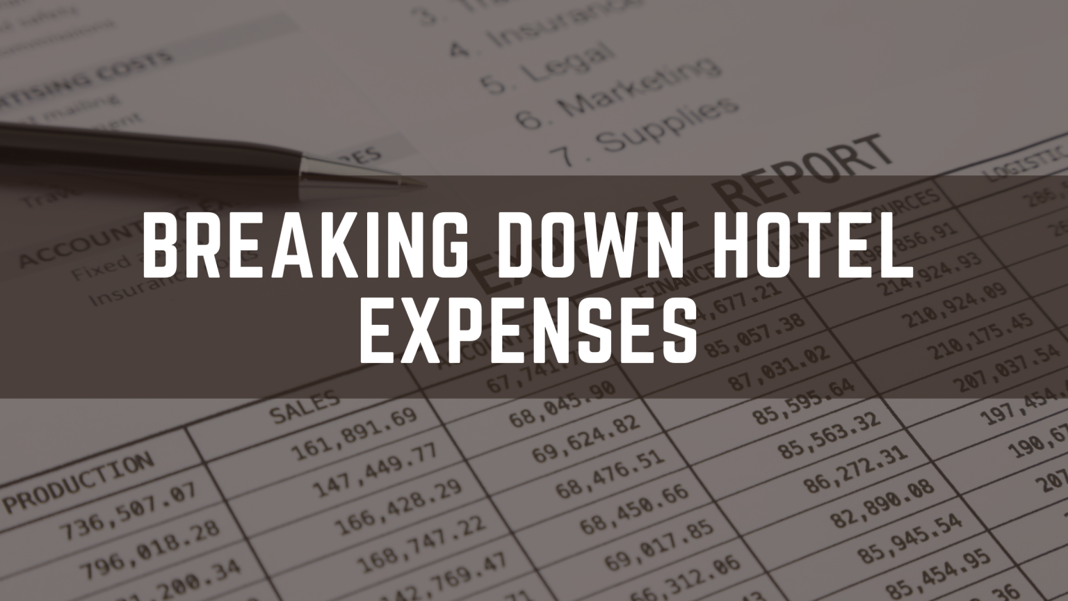 Breaking Down Hotel Expenses - The Reputation Lab